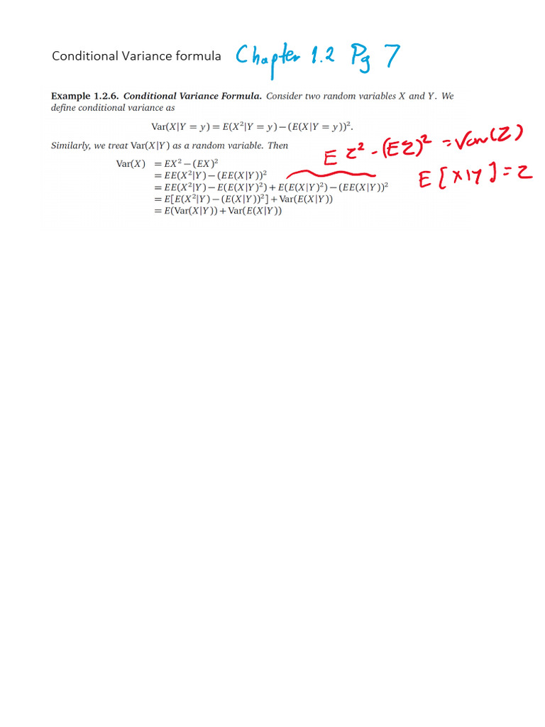 Conditional Variance Formula | PDF