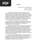 WALL-E - Resumo | PDF