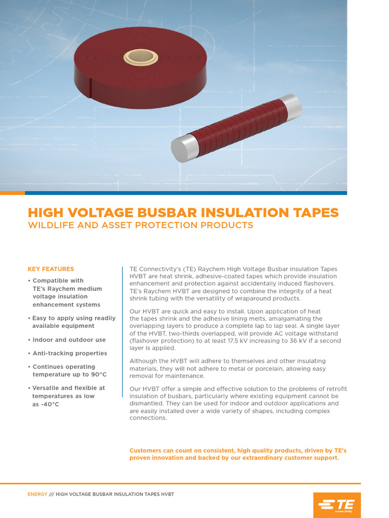 TE Raychem HVBT Tape - Product Description | PDF | Insulator ...