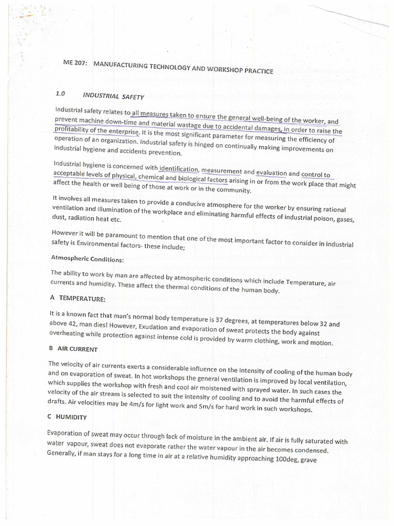 Mee 207 Industrial Safety | PDF