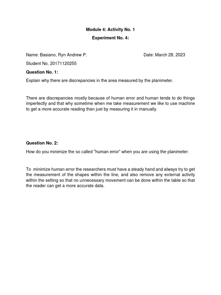 ME LAB 1 Module 4 Activity No. 1 | PDF | Career & Growth