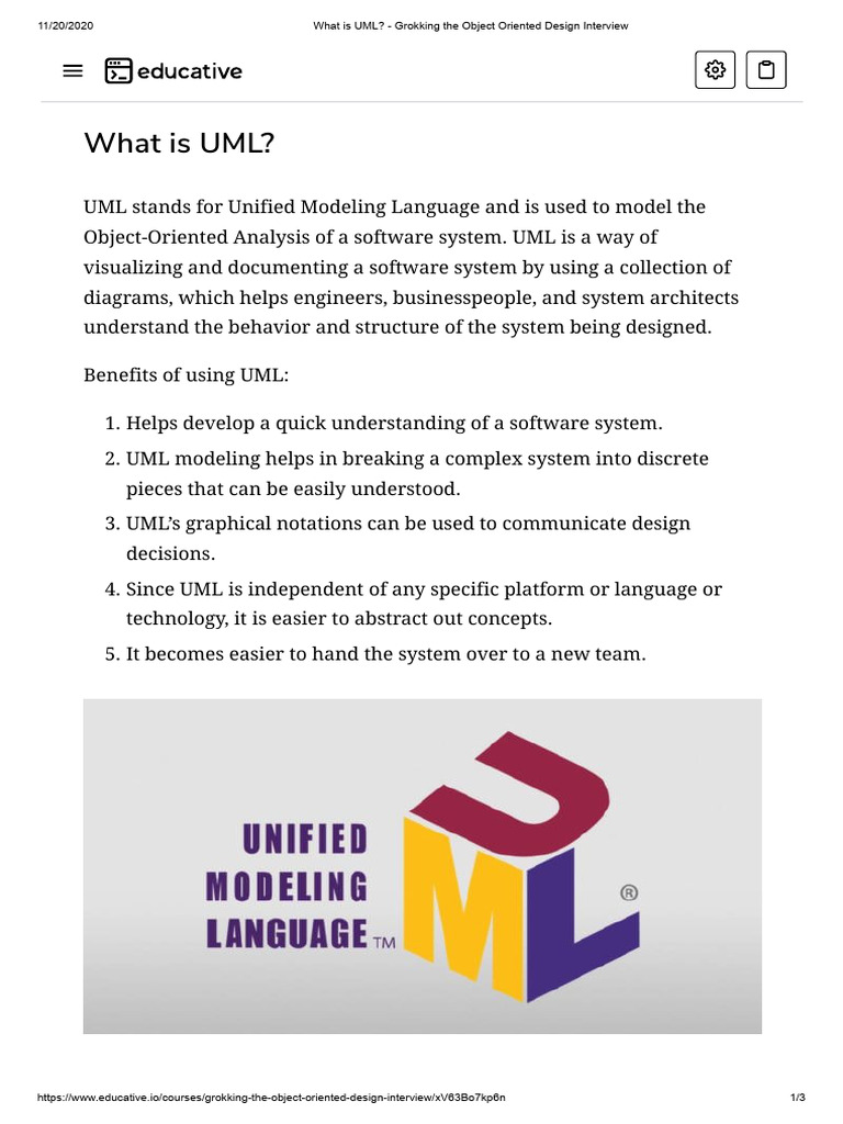 3 What Is UML - Grokking The Object Oriented Design Interview | PDF ...