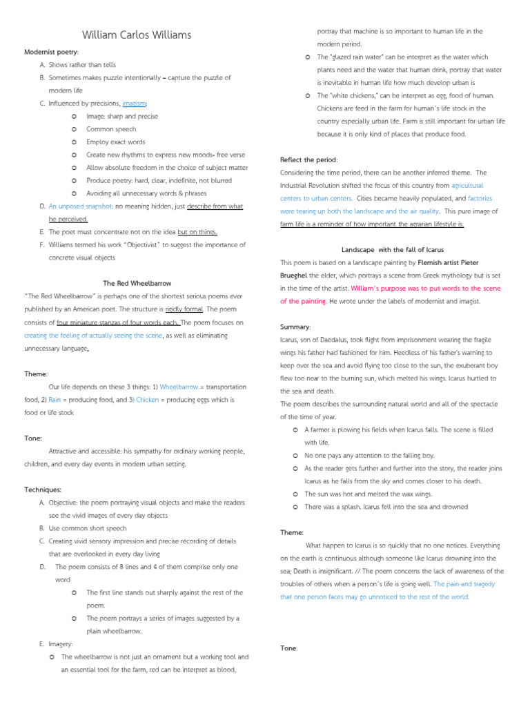 William Carlos Williams | PDF | Poetry