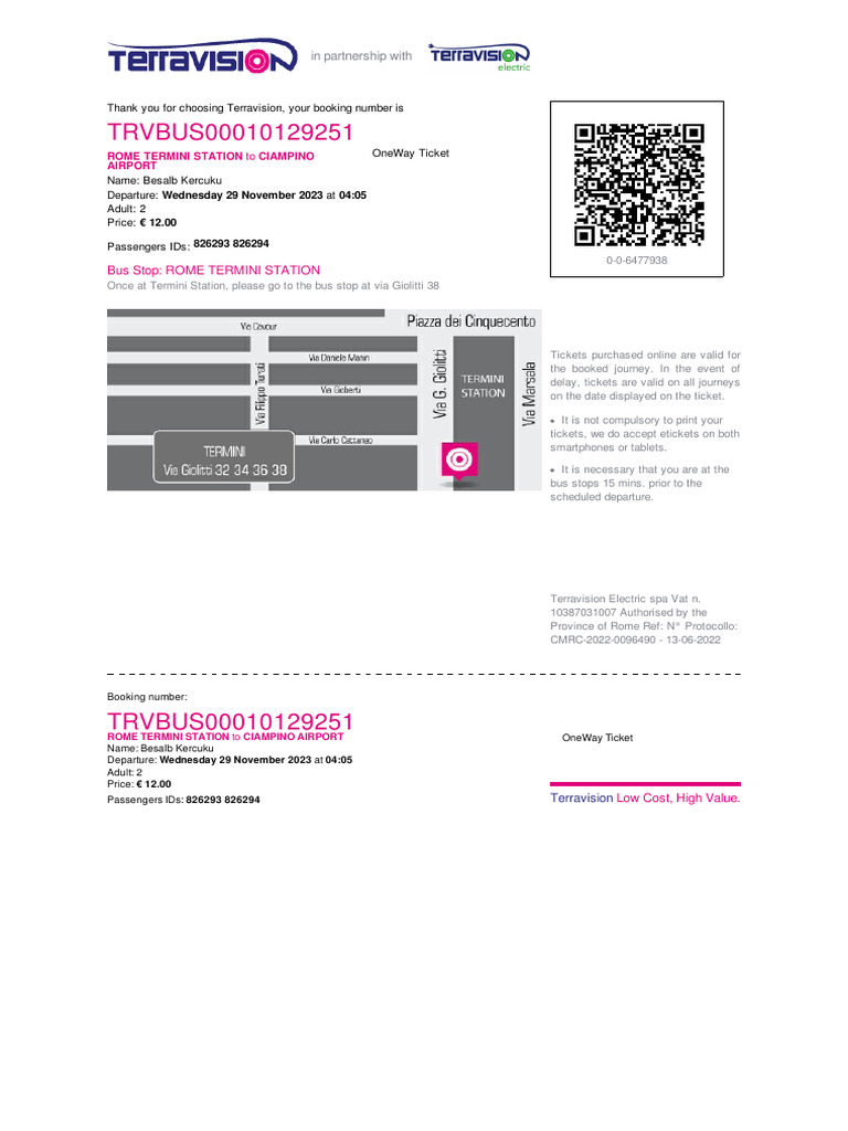 TRVBUS00010129251: Bus Stop: Rome Termini Station | PDF
