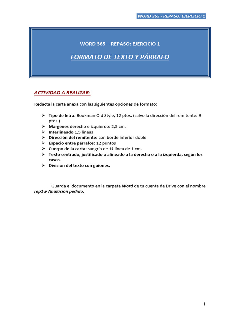Repw 1) Repaso Formato | PDF