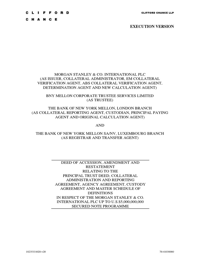 MSIP - 2022 Collateralised Note Programme - Deed of AR (EXECUTED) | PDF ... MSIP - 2022 Collateralised Note Programme - Deed of AR (EXECUTED) | PDF ...
