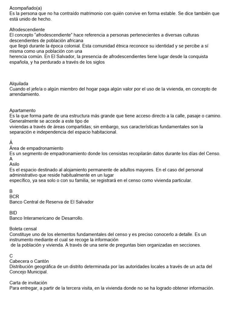 Glosario de Términos Censales | PDF | Censo | edificio