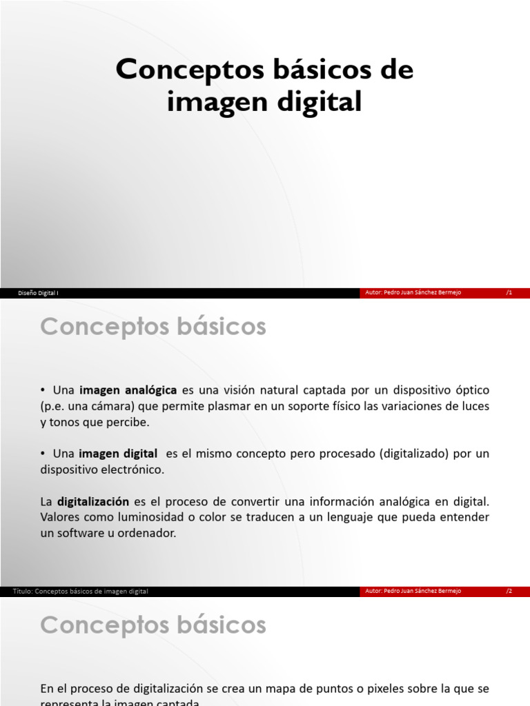 02 Conceptos Basicos Imagen Digital | PDF | Píxel | Color