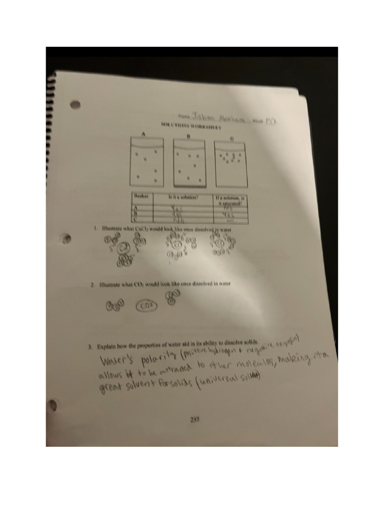 Solutions WKST | PDF