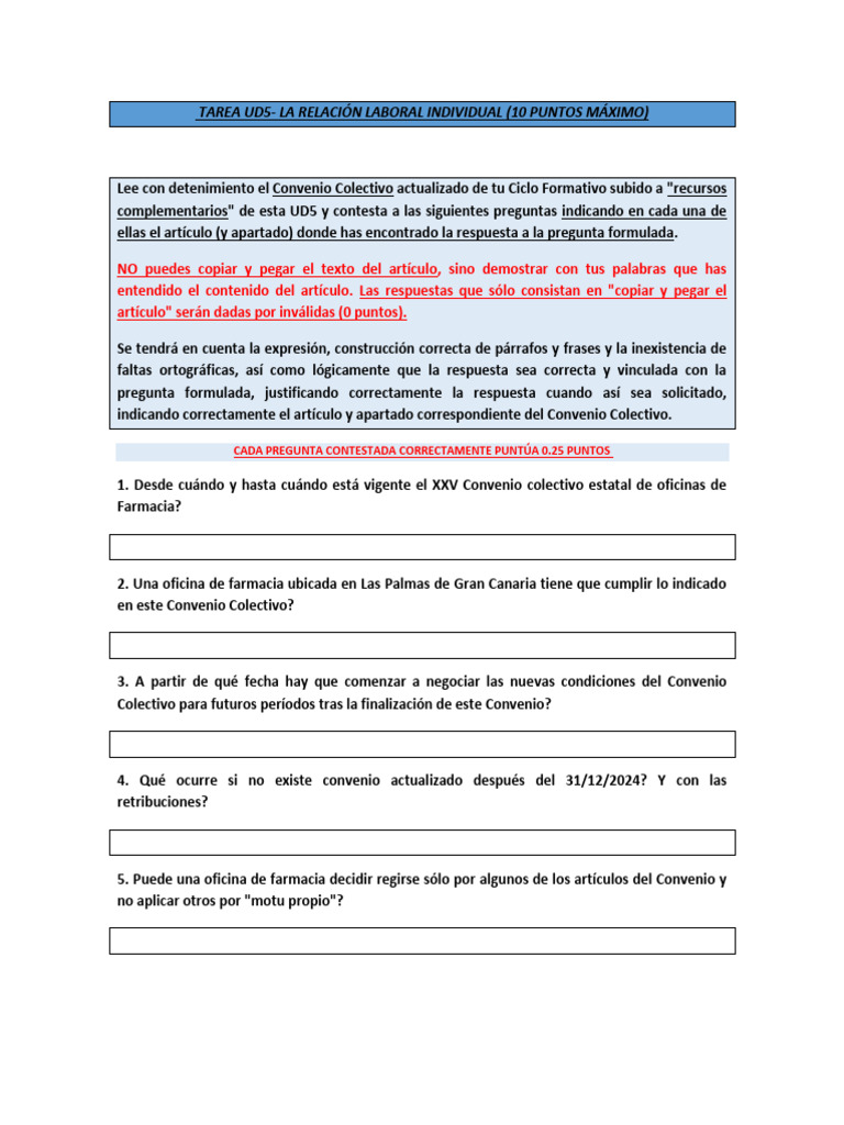 TAREA UD5 - Distancia 2023 - 2024 | PDF | Salario | Farmacia