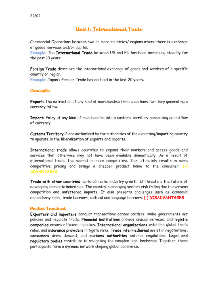 resumen primer parcial contracts | PDF | Foreign Direct Investment | Balance Of Payments