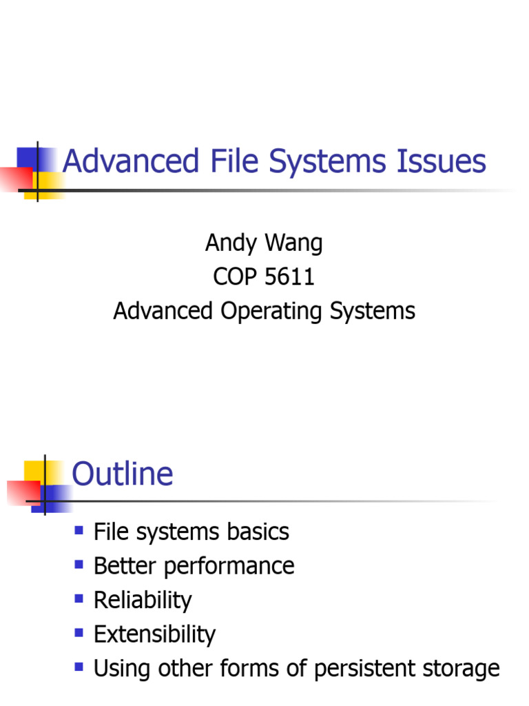 Lecture 2 Advanced File Systems | PDF | File System | Hard Disk Drive Lecture 2 Advanced File Systems | PDF | File System | Hard Disk Drive