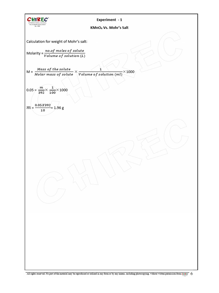 Volumetirc Analysis I | PDF | Titration | Chemistry