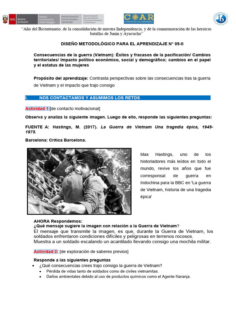 DMPA 5-II - Consecuencias e Impacto de La Guerra | PDF | guerra de Vietnam | Vietnam del Norte