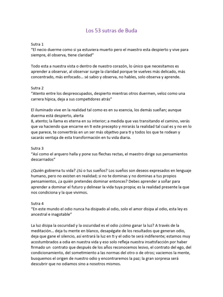Los 53 Sutras de Buda-1 | PDF | Amor | Felicidad
