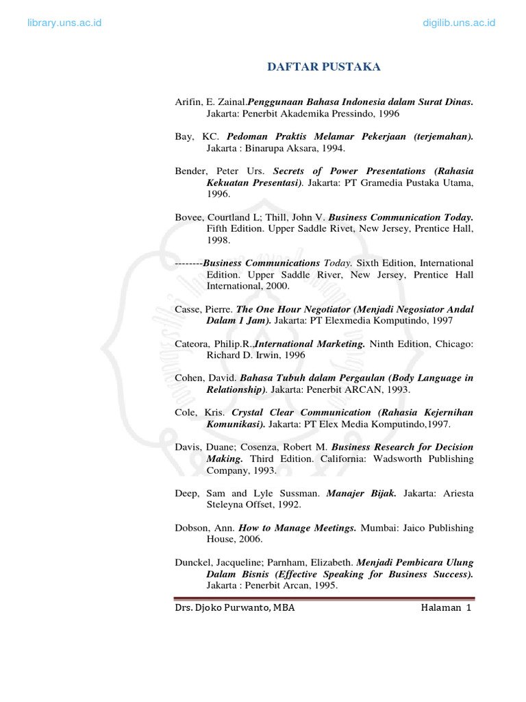 Microsoft Word - daftar pustaka edisi 4 | PDF