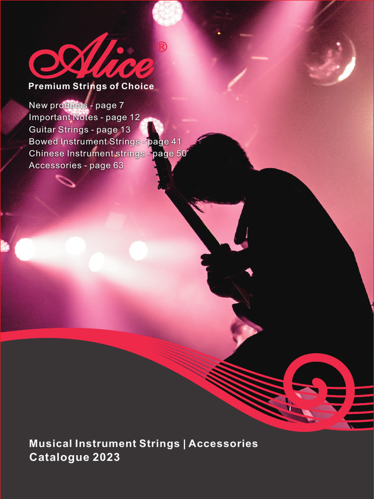 Alice Catalogue 2023 (230627) | PDF | String Instruments | Guitars