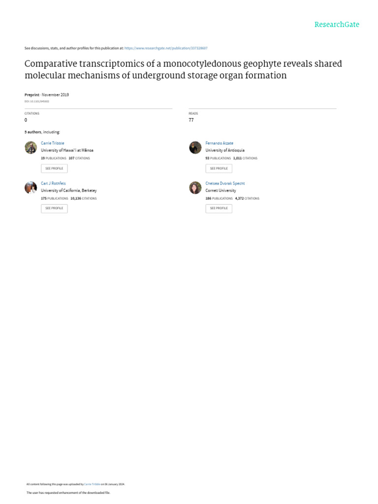 Tribble Et Al. 2019 | PDF | Root | Plants