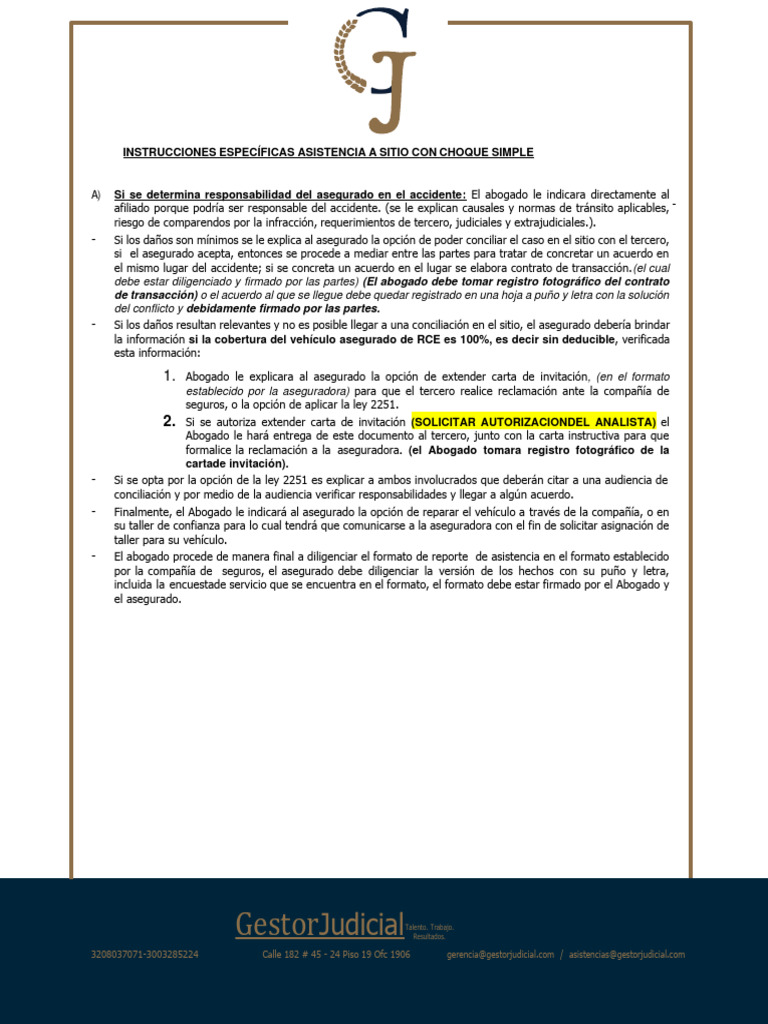 Manual Choque Simple Pdf Póliza De Seguros