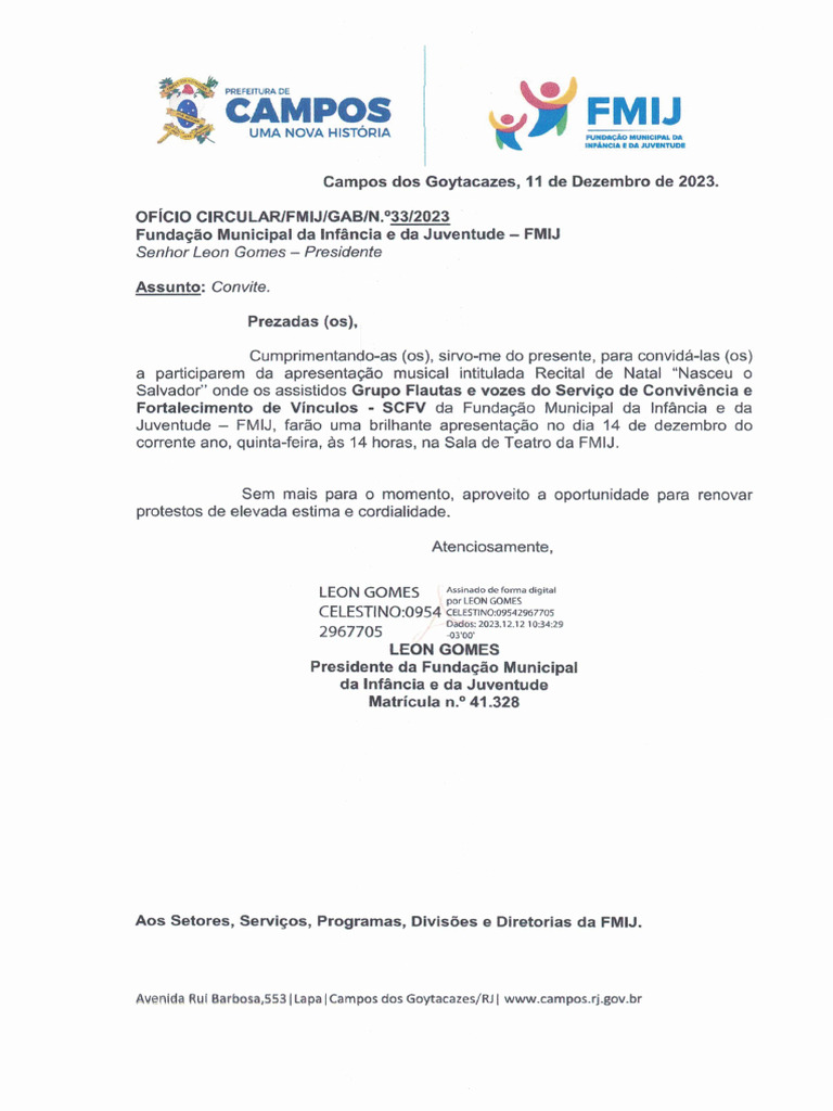 Oficio Circular 33.2023 | PDF