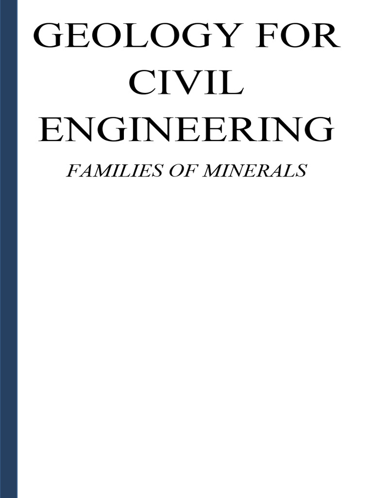 Geology For Civil Engineering | PDF | Sulfide | Sodium Chloride