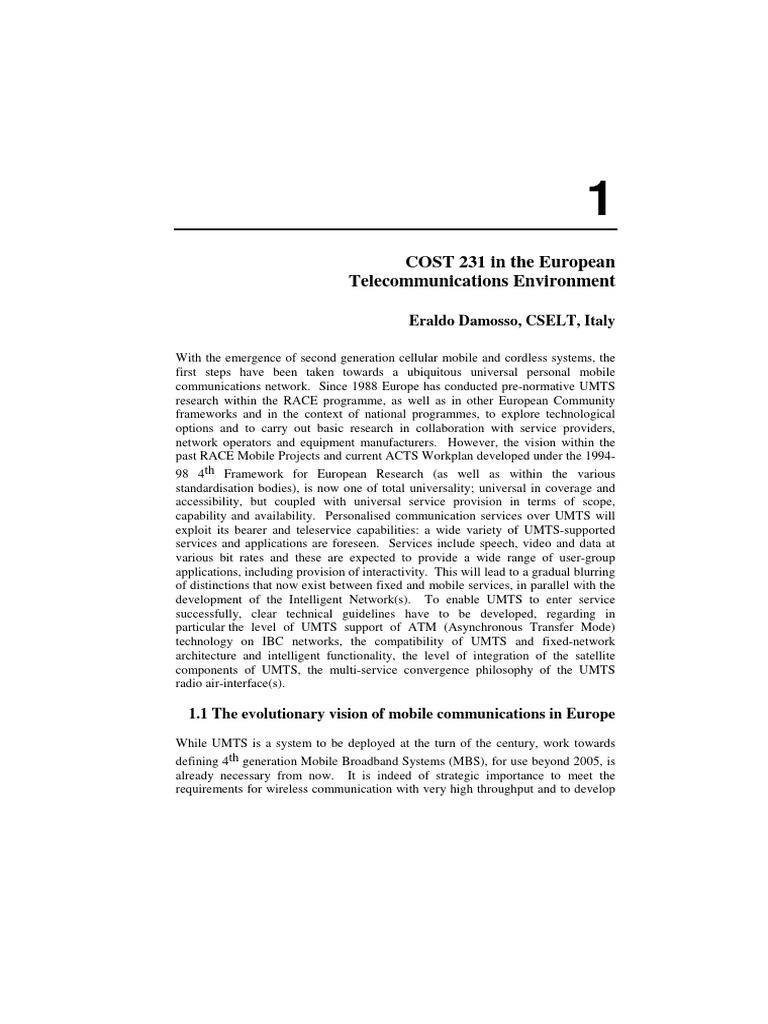 Cost 231 | Download Free PDF | Wireless Lan | Computer Engineering