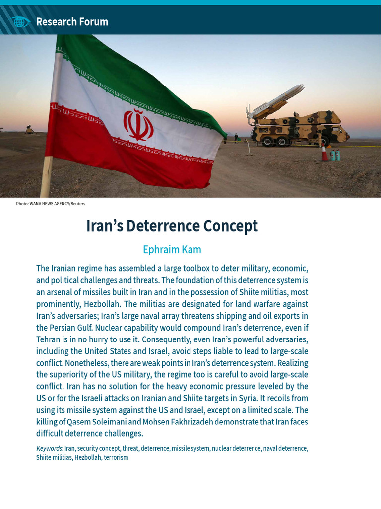 Iran's Military Deterrence Strategy | PDF | Crime & Violence ...