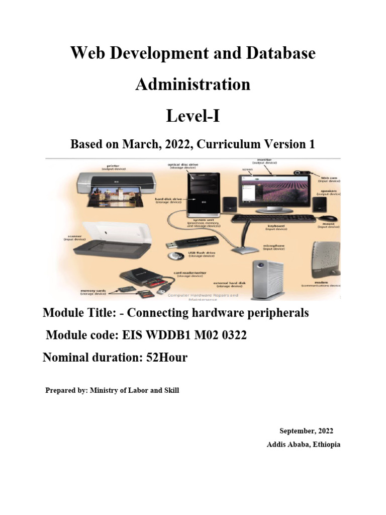 M02-Connect Hardware Peripherals | PDF | Printer (Computing) | Computer Hardware