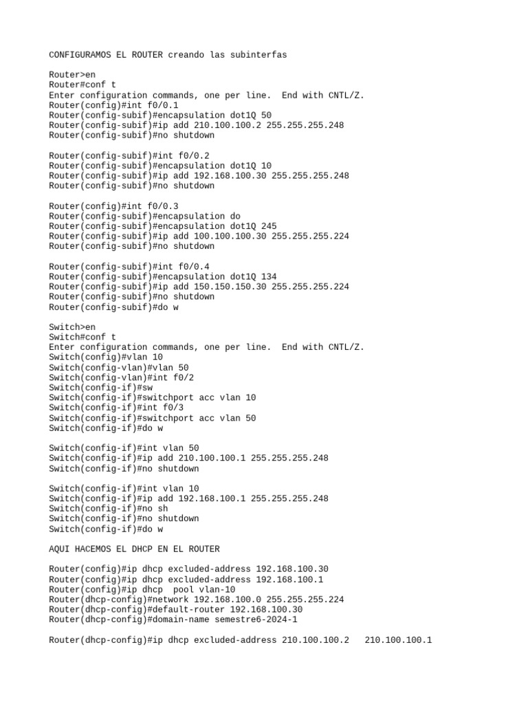 DHCP EN EL ROUTER | PDF | Router (Computing) | Computer Engineering