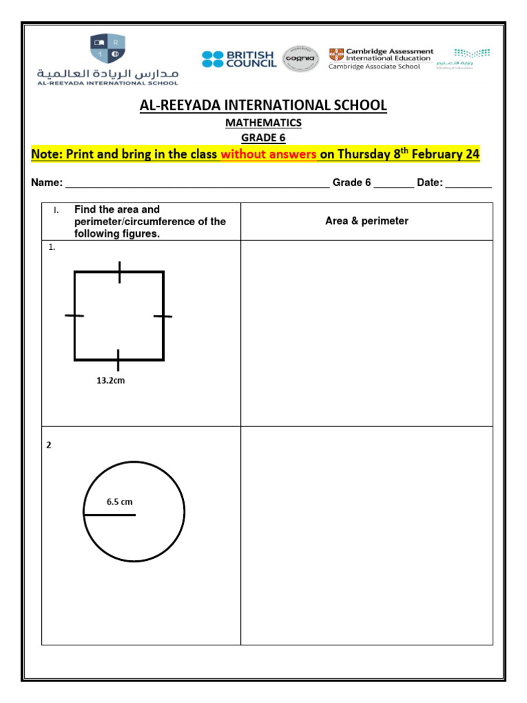 Al-Reeyada International School: On Thursday 8 February 24 | PDF ...