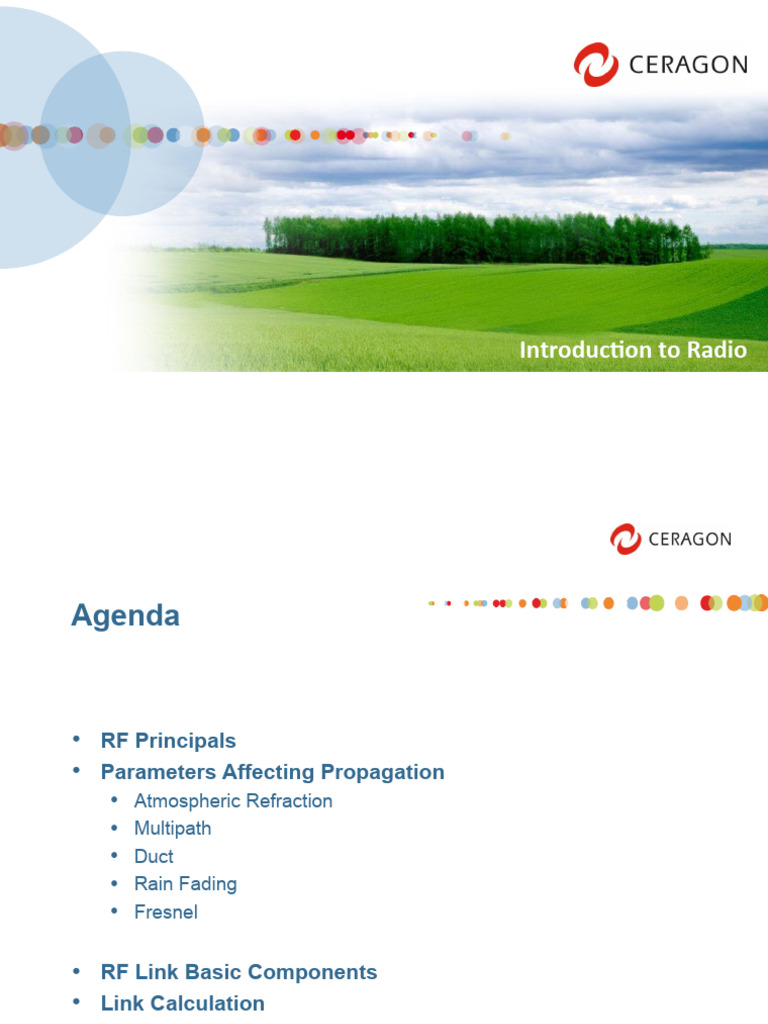 020 - Ceragon - Intro To Radio - Presentation v1.4 | PDF | Modulation | Waves