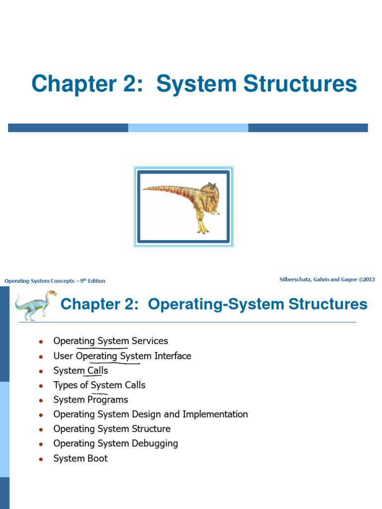Chapter 2 System Structures Silberschatz Galvin And Gagne ©2013 Operating System Concepts 9