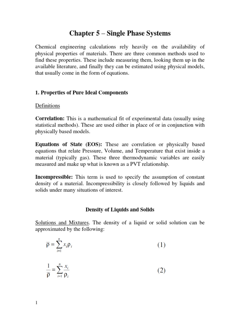 Chapter-5-single-phase-systems | PDF | Gases | Density