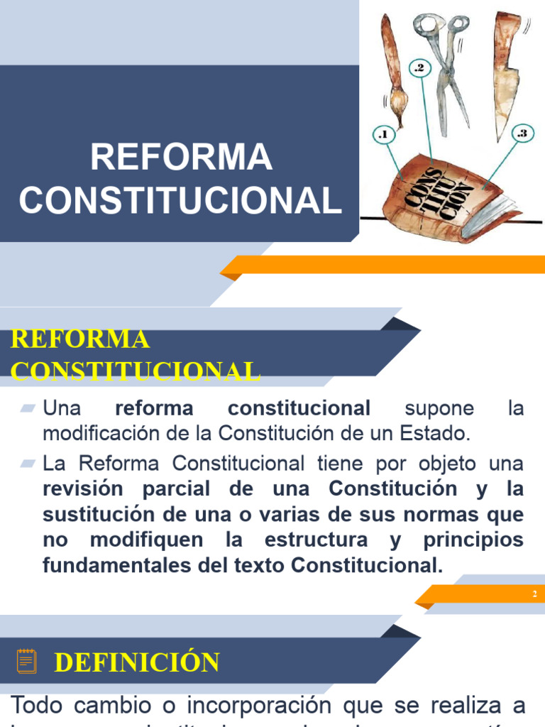 Derecho C. Reformas de La Constitución | PDF | Constitución | Gobierno