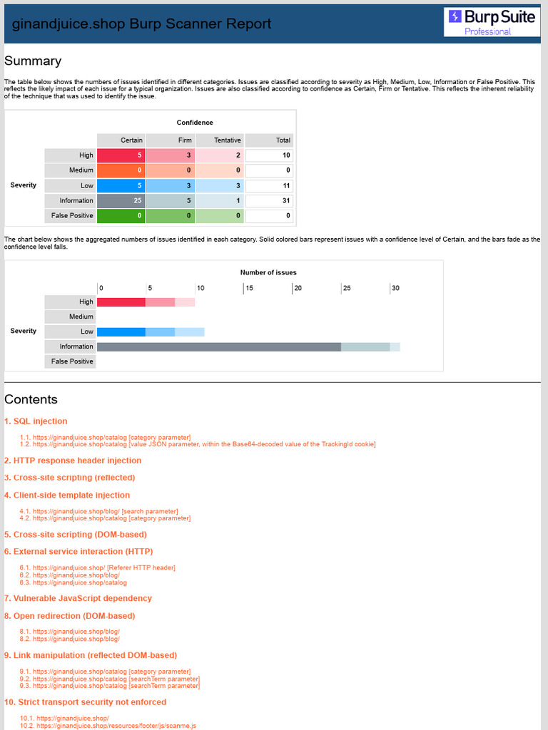 Ginandjuice - Shop Burp Scanner Deep Report | PDF | Http Cookie | Databases