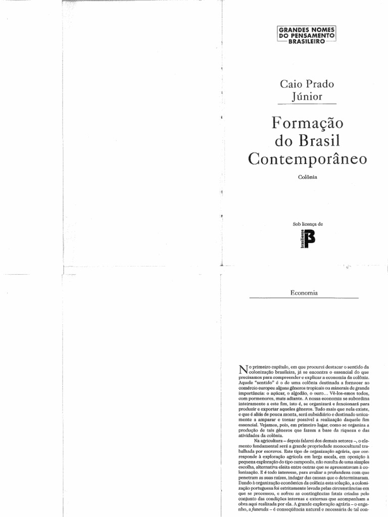 Prado Jr. Formação Vida Material | PDF