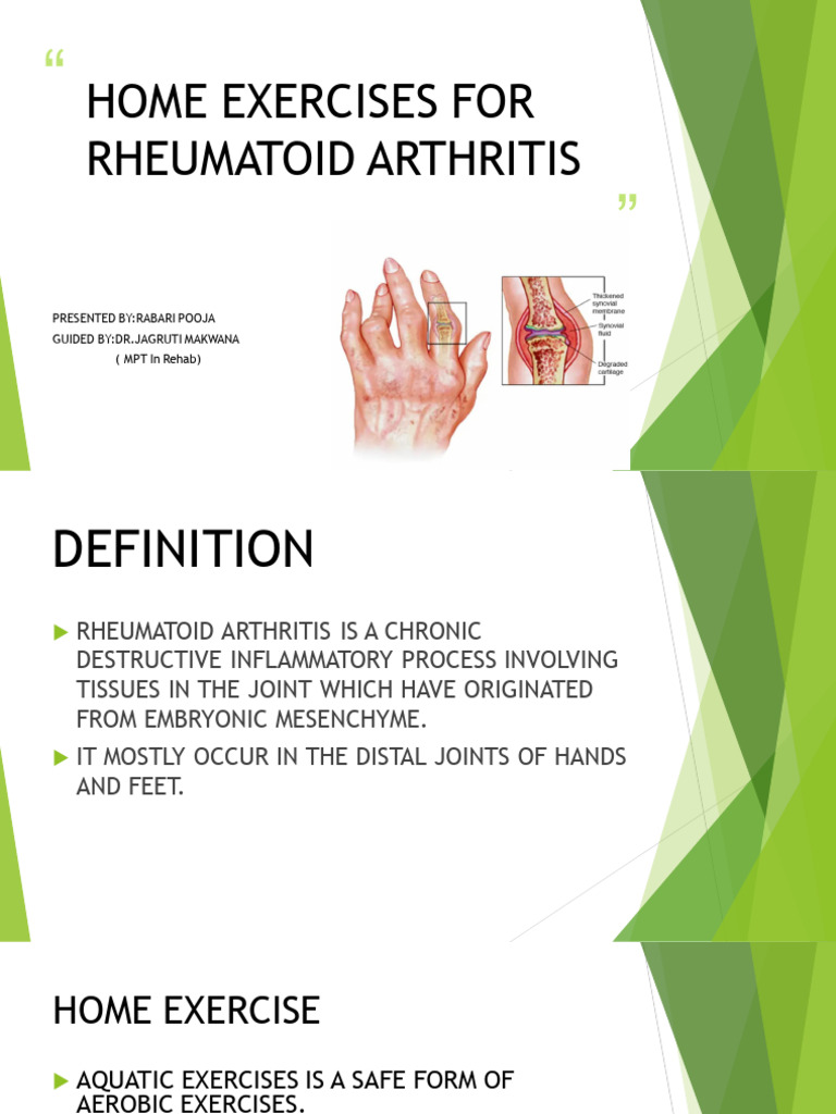 RA HOME EXERCISES | PDF | Rheumatoid Arthritis | Arthritis