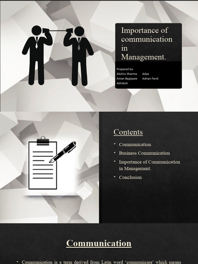 Importance of Communication in Management 2 | Download Free PDF ...