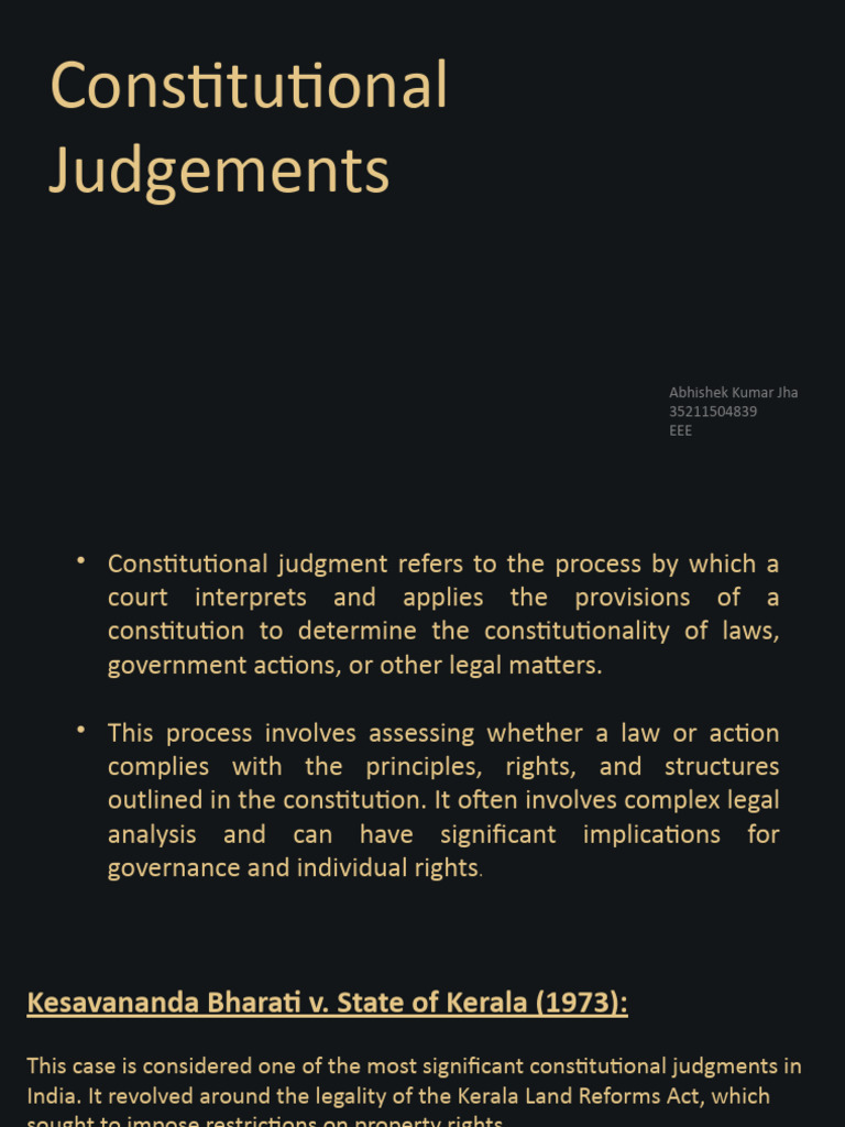 IC Presentation | PDF | Supreme Court Of India | Justice