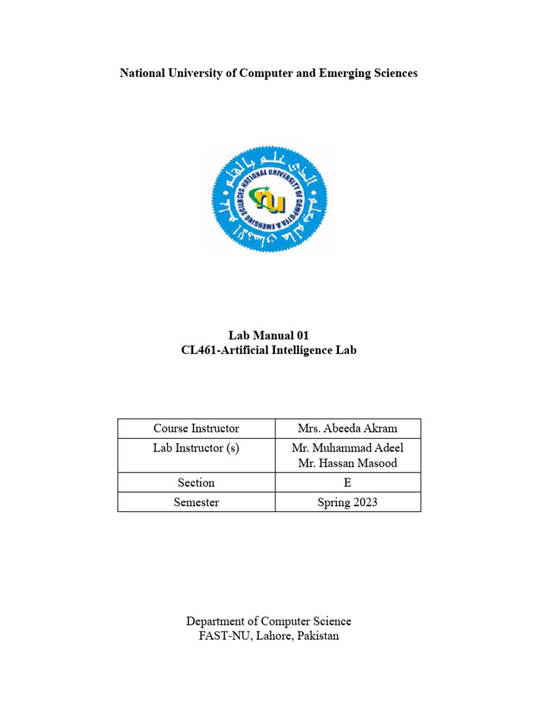 Ai Lab Manual 1 Pdf Boolean Data Type Python Programming Language 9116