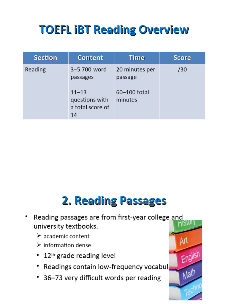 WEEK 2 Overview-Toefl-Ibt-Reading | PDF | Question | Syntax