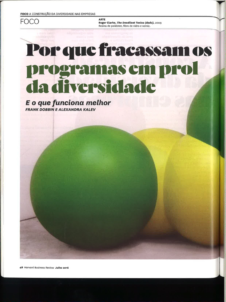 Por Que Fracassam Os Programas em Prol Da Diversidade (Artigo Jornalístico) | PDF
