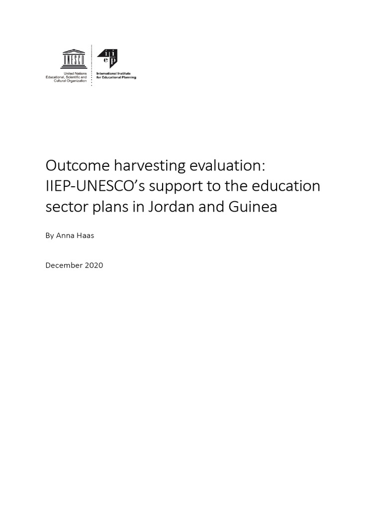 Outcome Harvesting Evaluation | PDF | Strategic Planning | Evaluation