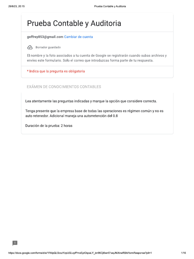 Prueba Contable | PDF