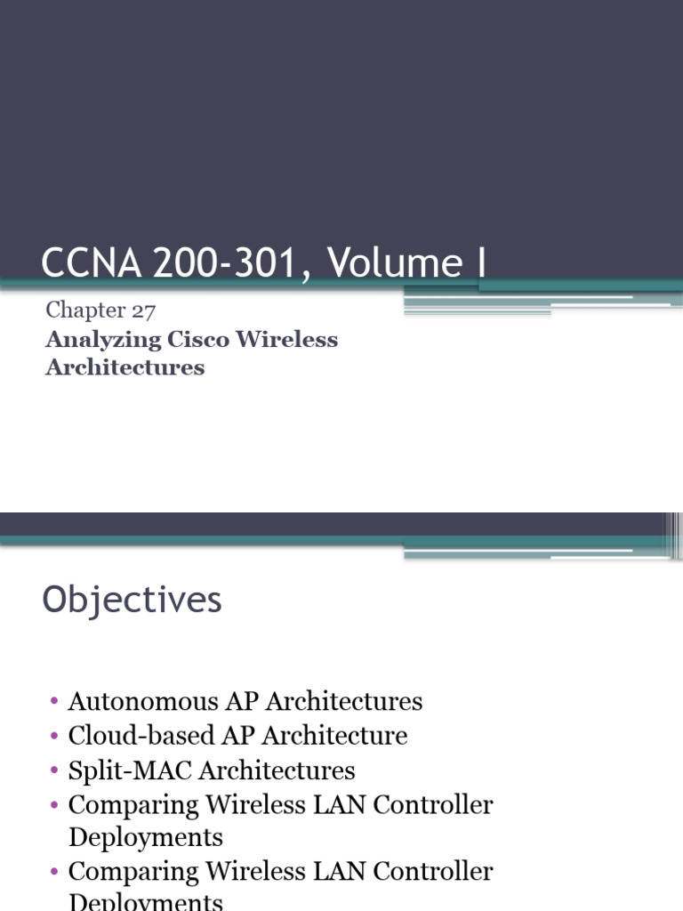 Cisco Wireless Architectures Overview | PDF | Wireless Lan | Computer Network