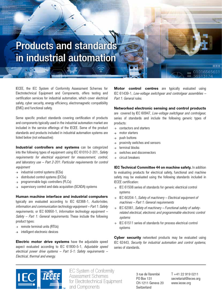 IECEE Certification for Industrial Automation | PDF | International ...