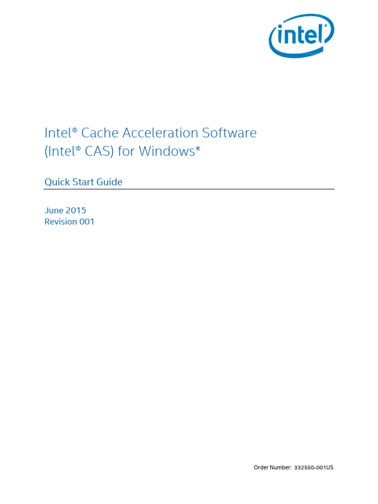 Intel Cas Quick Start Guide For Windows 332550001u | PDF | Solid State ...