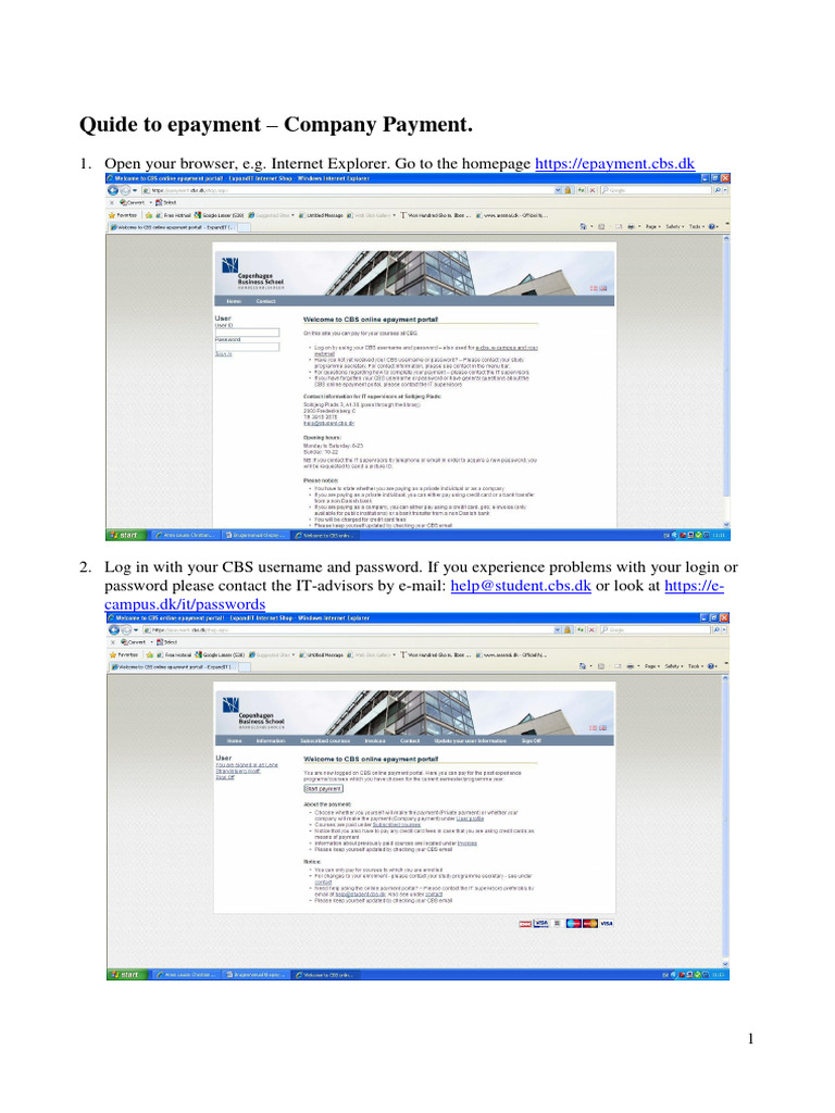 Guide To Epayment - Company Payment | PDF | Payments | Login