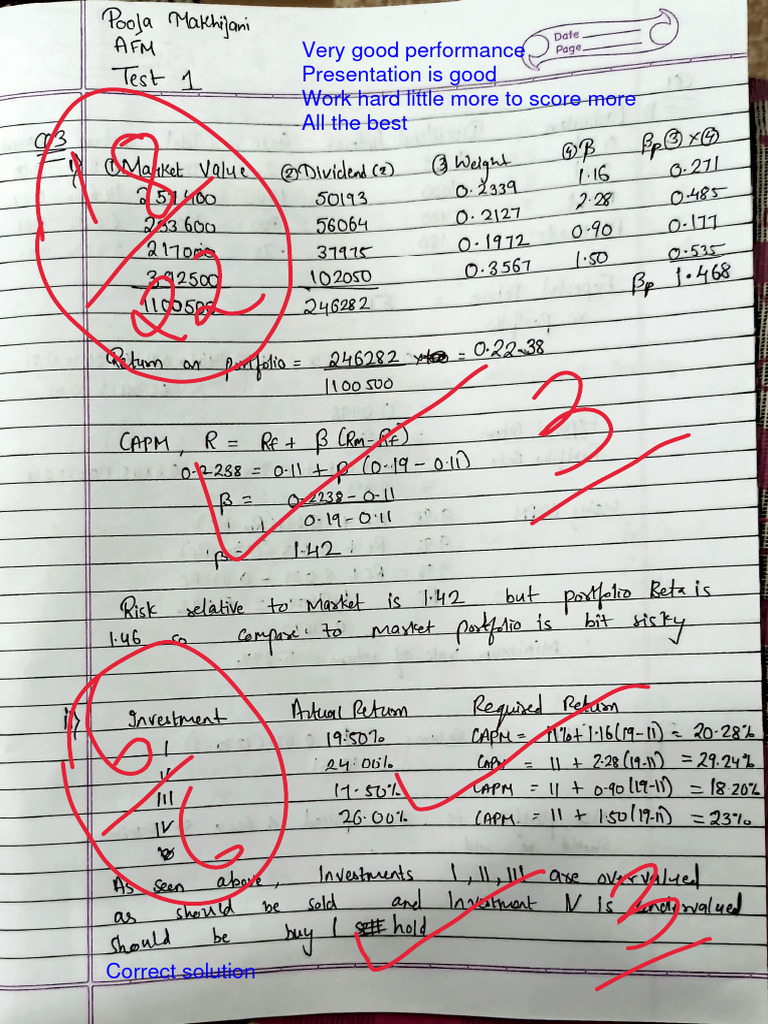 Checked Portfolio Mgmt Pdf Capital Asset Pricing Model Market