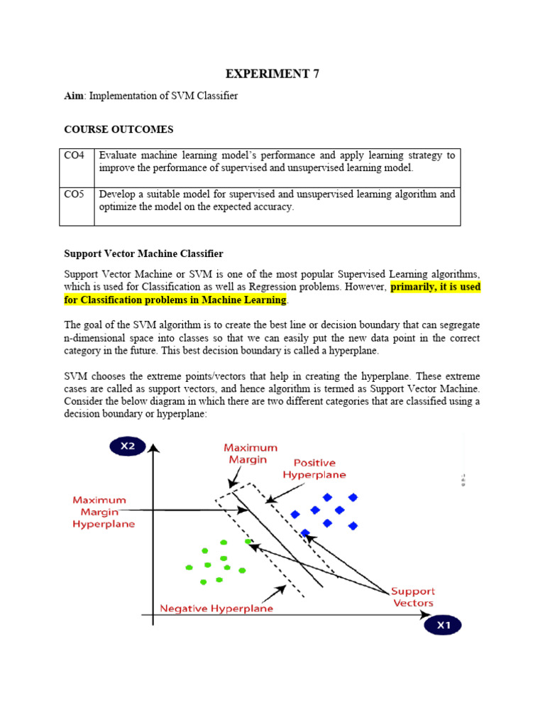 SVM Classifier Implementation Guide | PDF
